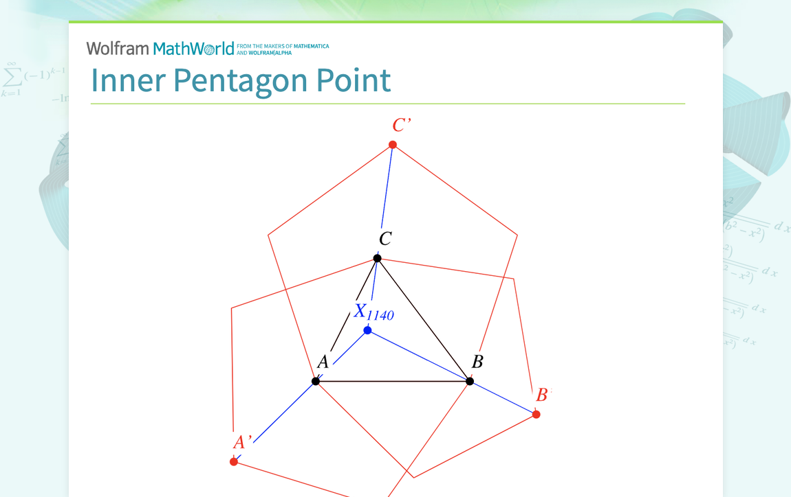 Inner Pentagon Point -- from Wolfram MathWorld