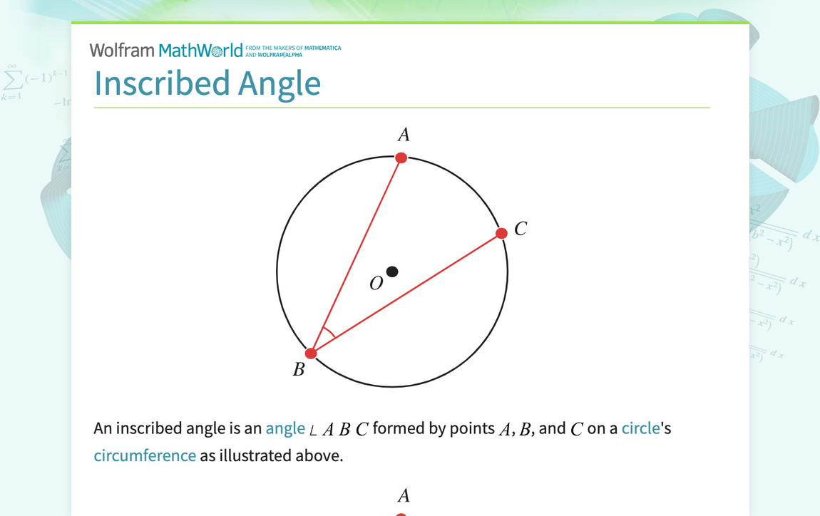 Inscribed Angle Inscribed Angles (practice) | Circles | Khan Academy