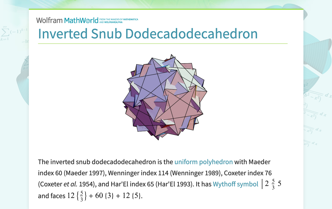 Inverted Snub Dodecadodecahedron -- from Wolfram MathWorld