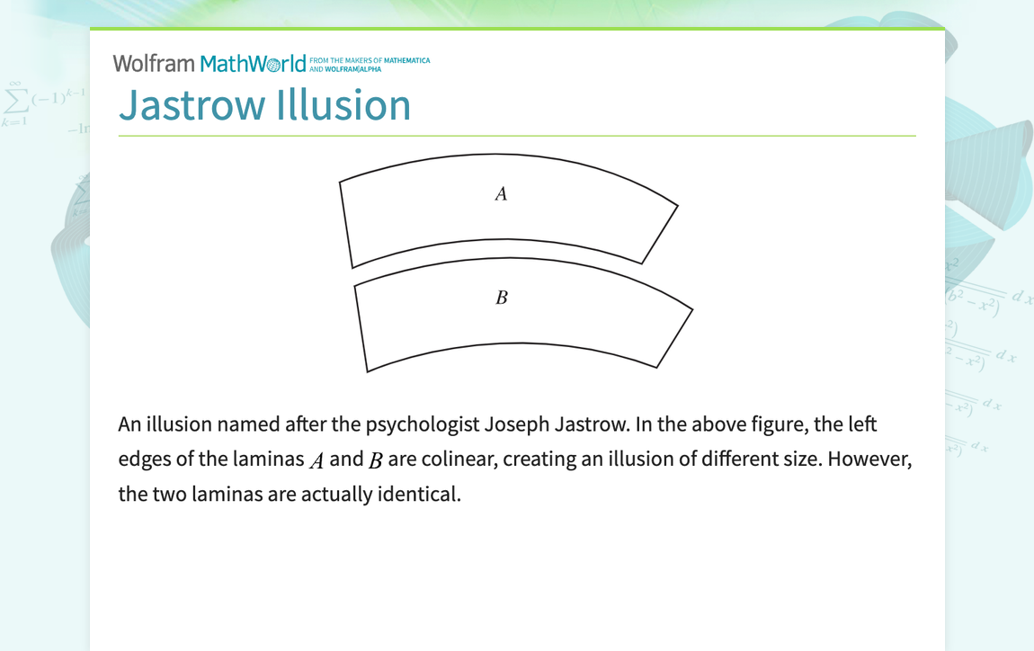 Jastrow Illusion A New Boomerang Illusion. No Sneaky Digital