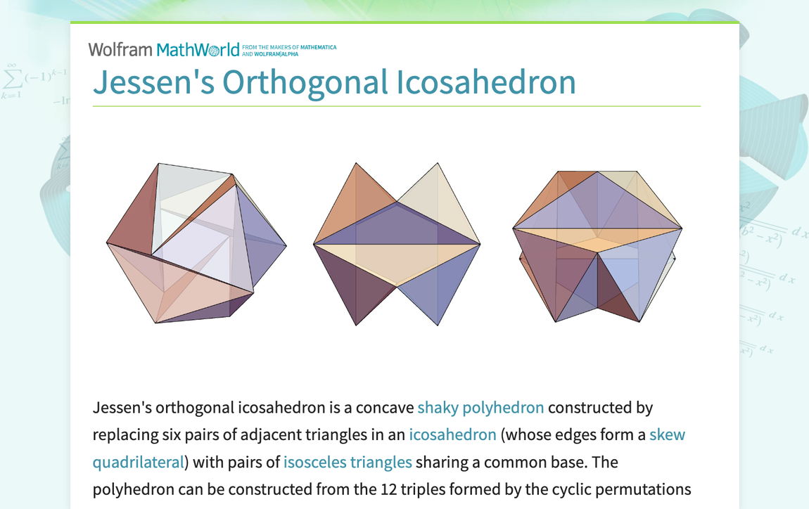 Jessen39s Icosahedron Wikipedia