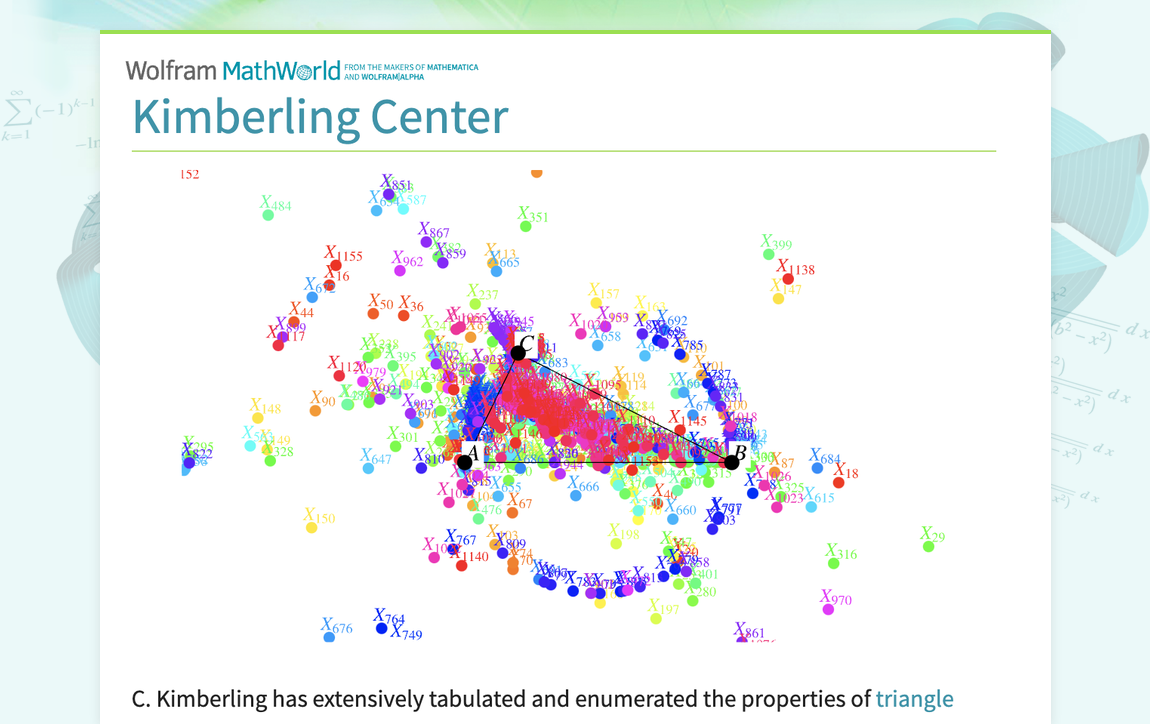 Kimberling Center -- from Wolfram MathWorld