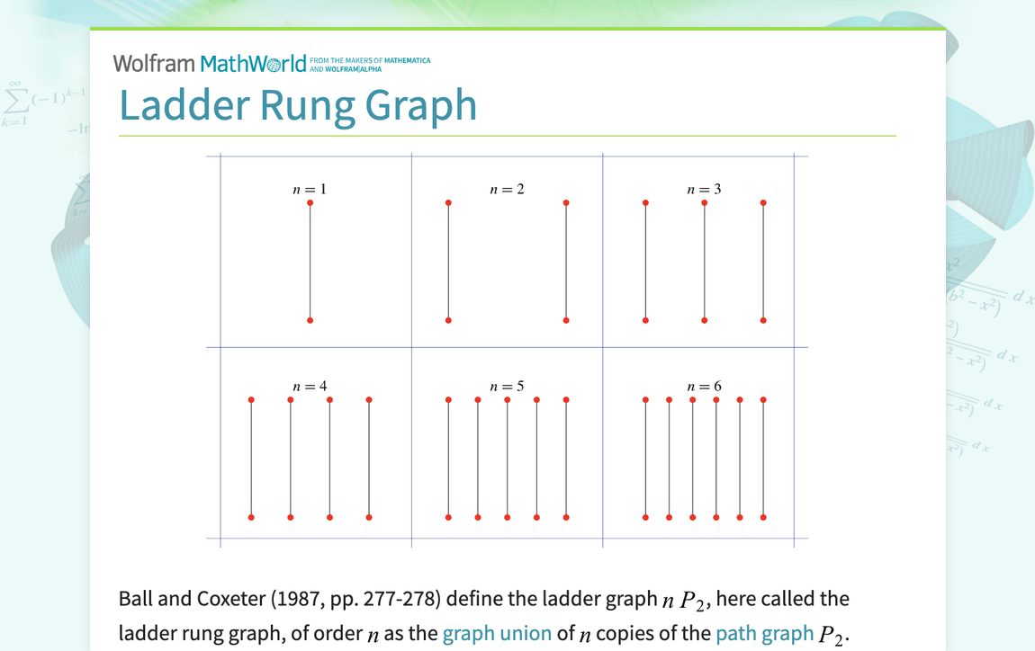 Ladder Rung Graph -- from Wolfram MathWorld