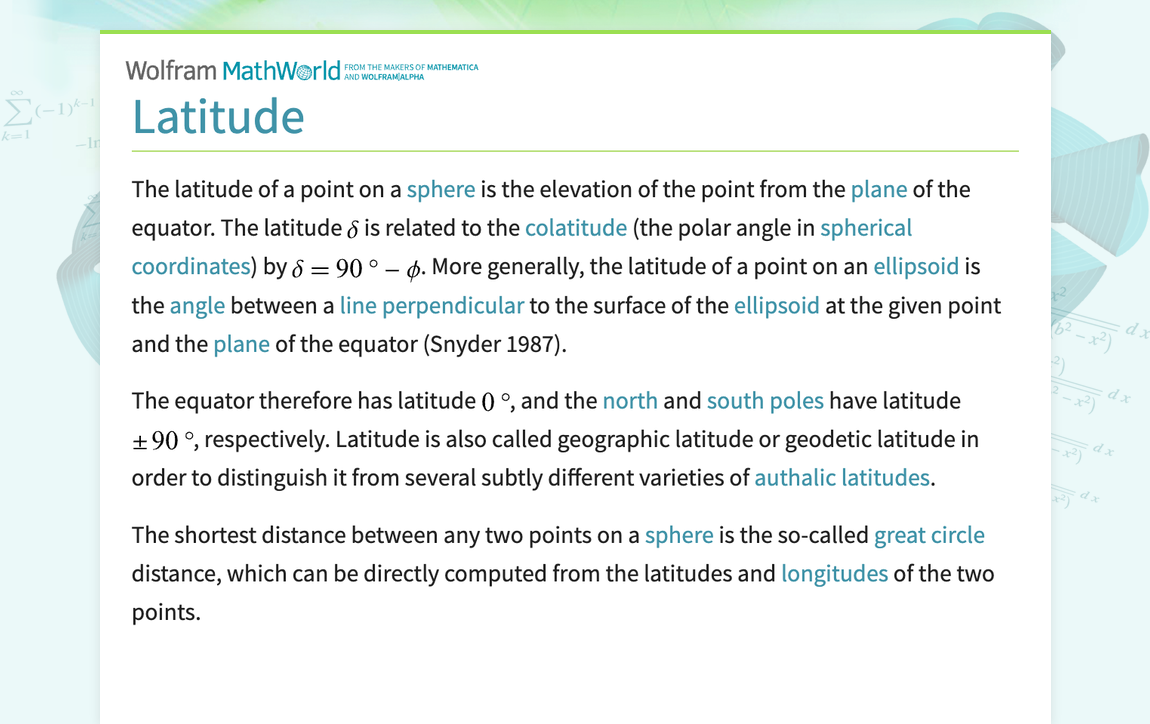 Latitude -- from Wolfram MathWorld