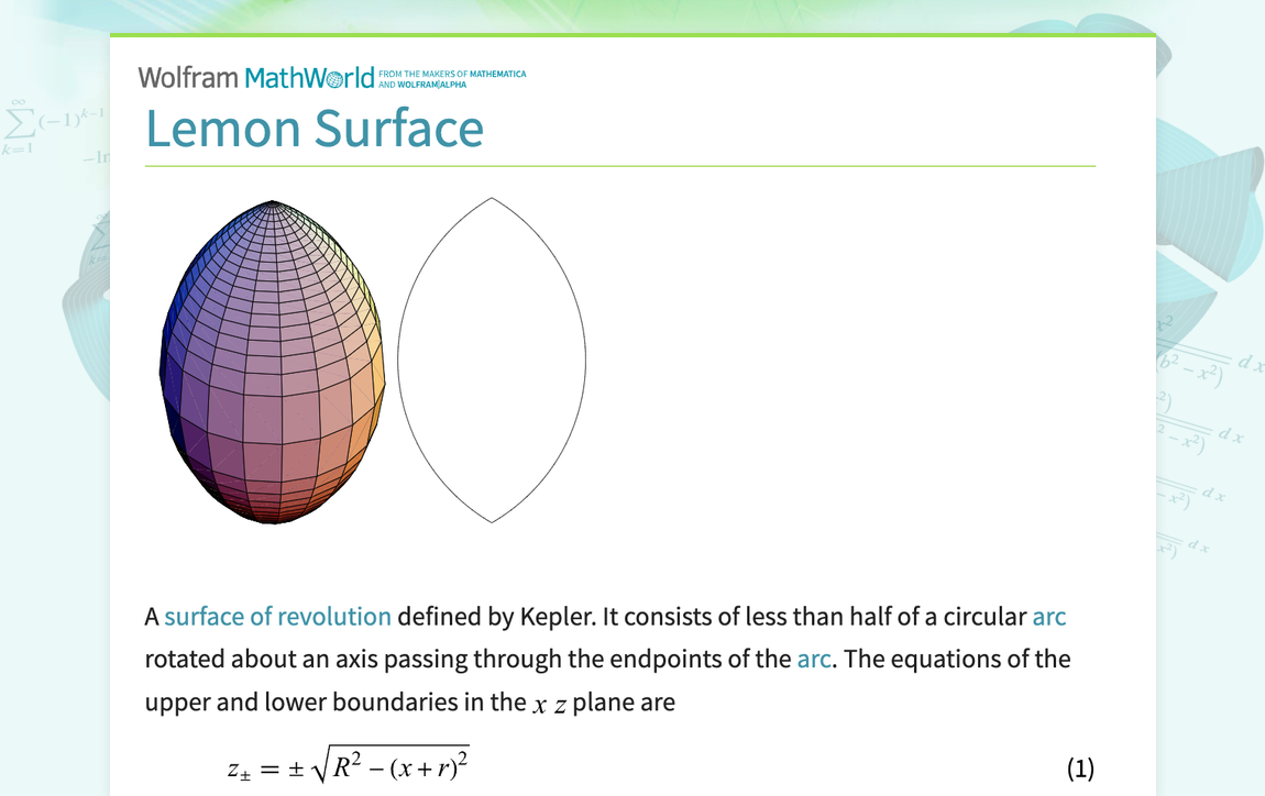 Lemon Surface -- from Wolfram MathWorld