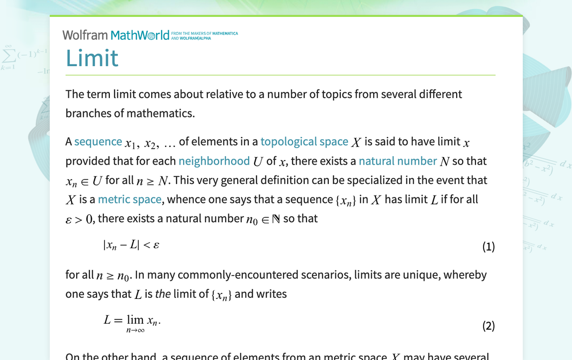 Limit -- from Wolfram MathWorld