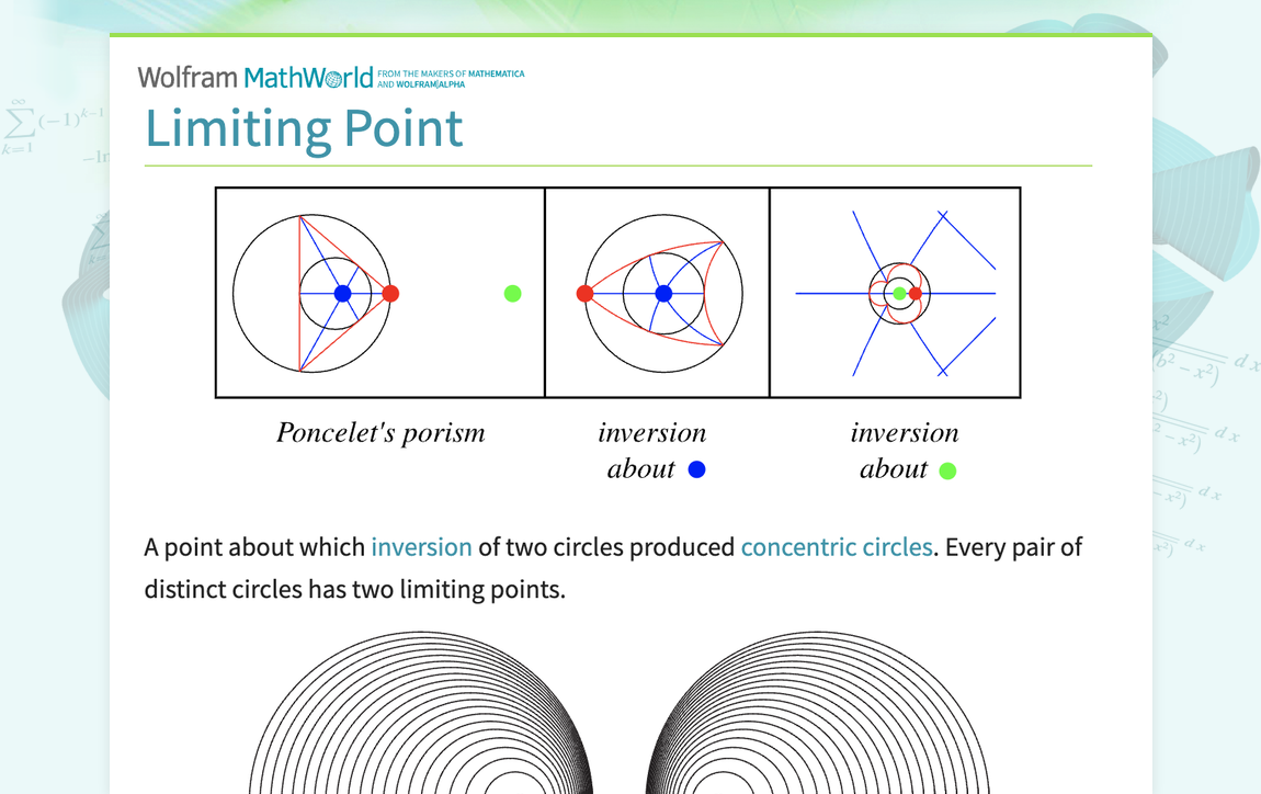 Limiting Point -- from Wolfram MathWorld