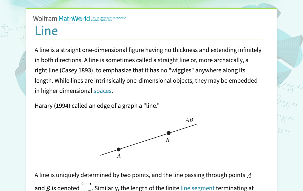 Line -- from Wolfram MathWorld