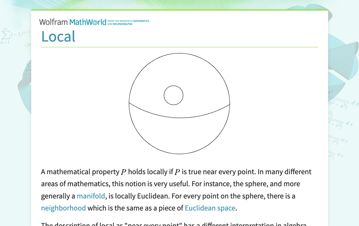 Local -- from Wolfram MathWorld