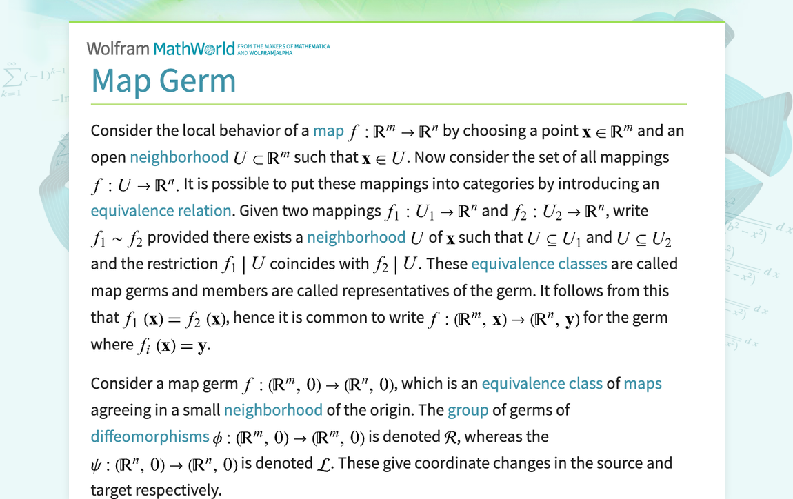 Map Germ -- from Wolfram MathWorld