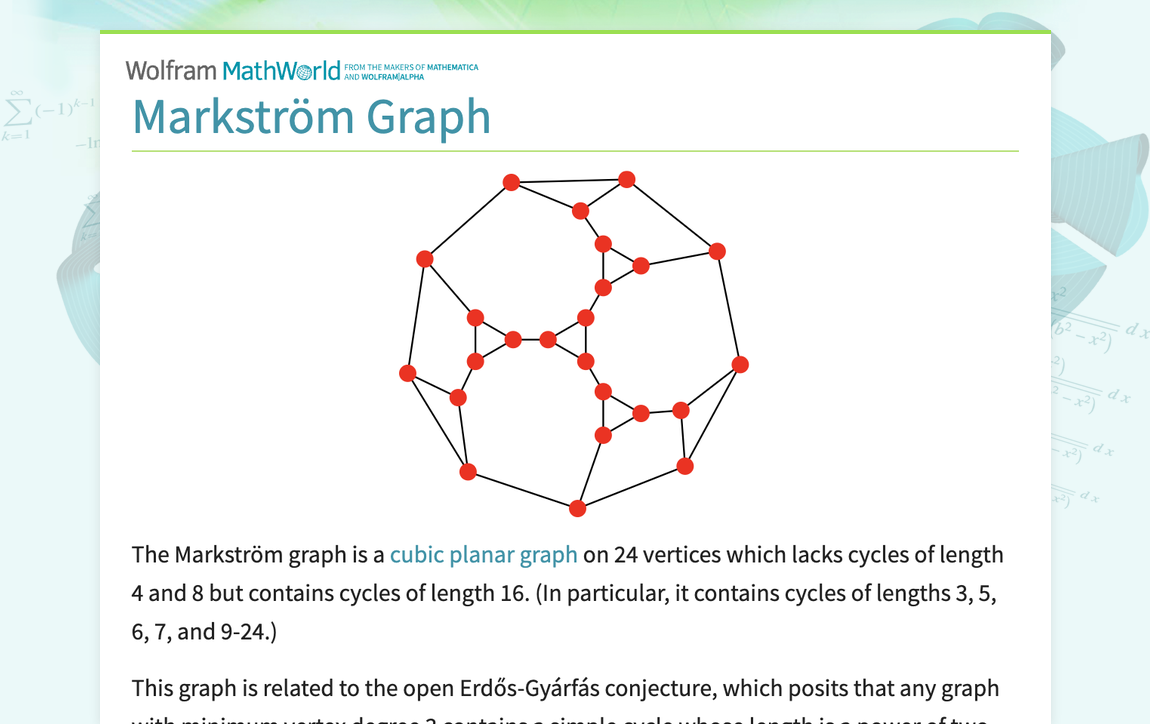 Markström Graph -- from Wolfram MathWorld