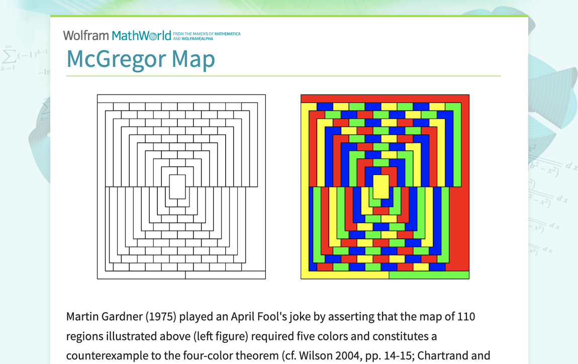 McGregor Map -- from Wolfram MathWorld