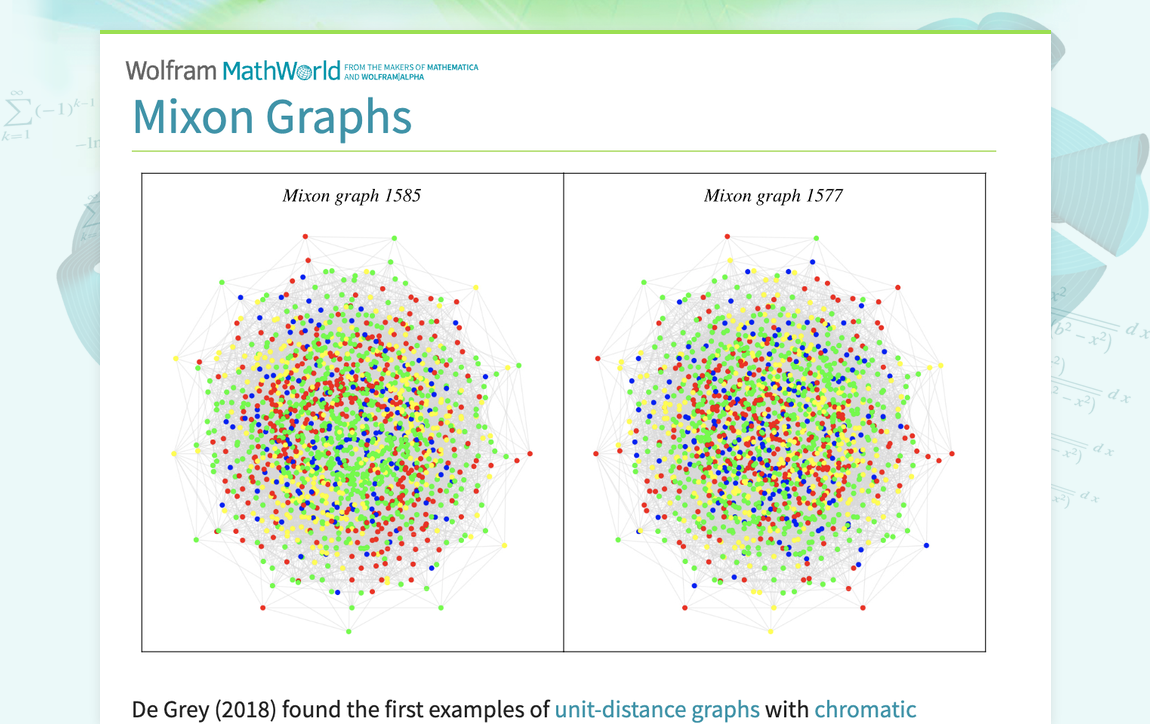 Mixon Graphs -- from Wolfram MathWorld