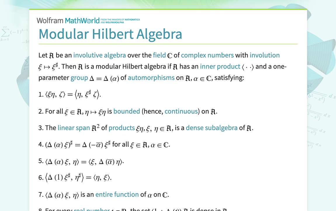 Modular Hilbert Algebra -- from Wolfram MathWorld