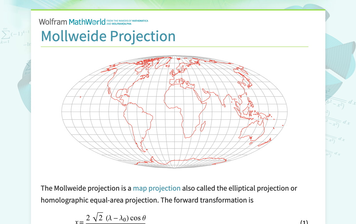 Mollweide Projection -- from Wolfram MathWorld