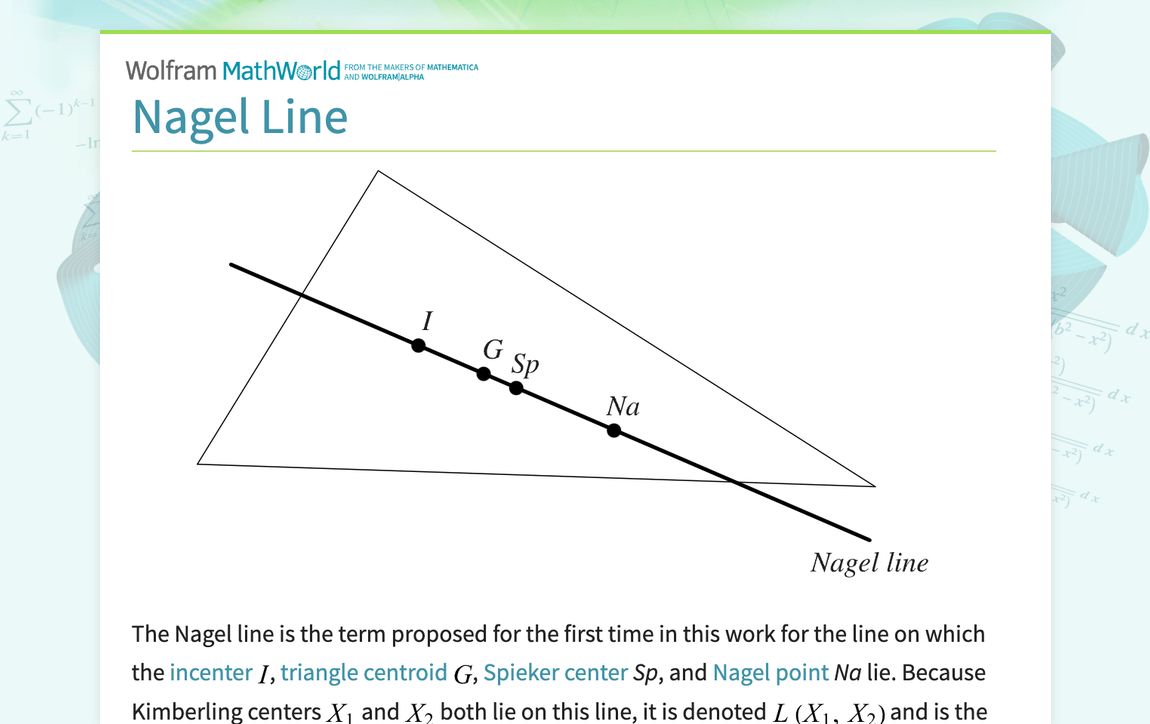 Nagel Line -- from Wolfram MathWorld