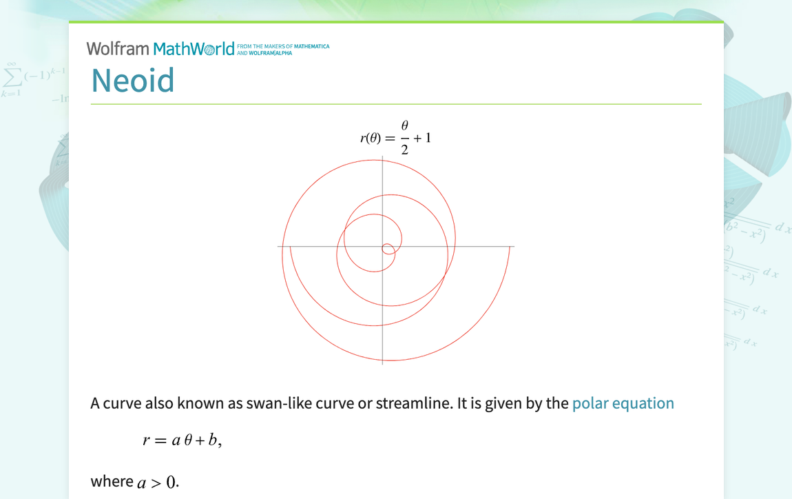 Neoid -- from Wolfram MathWorld