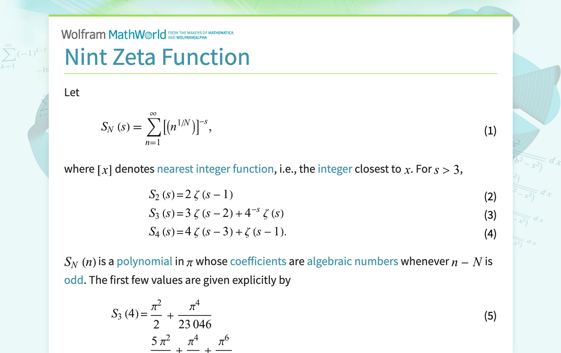 Nint Zeta Function -- from Wolfram MathWorld