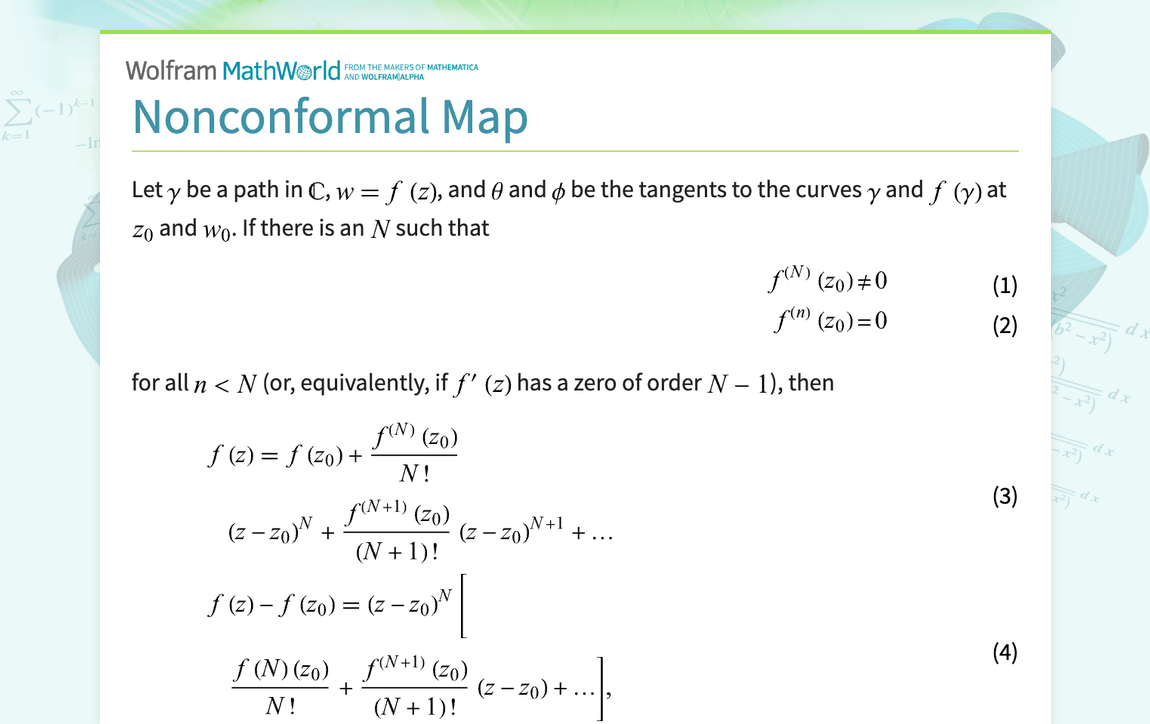 Nonconformal Map -- from Wolfram MathWorld
