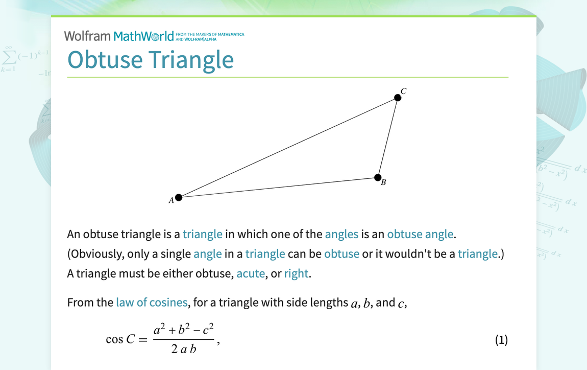 Geometry Obtuse Triangle Identifying Acute, Obtuse And Right Triangles