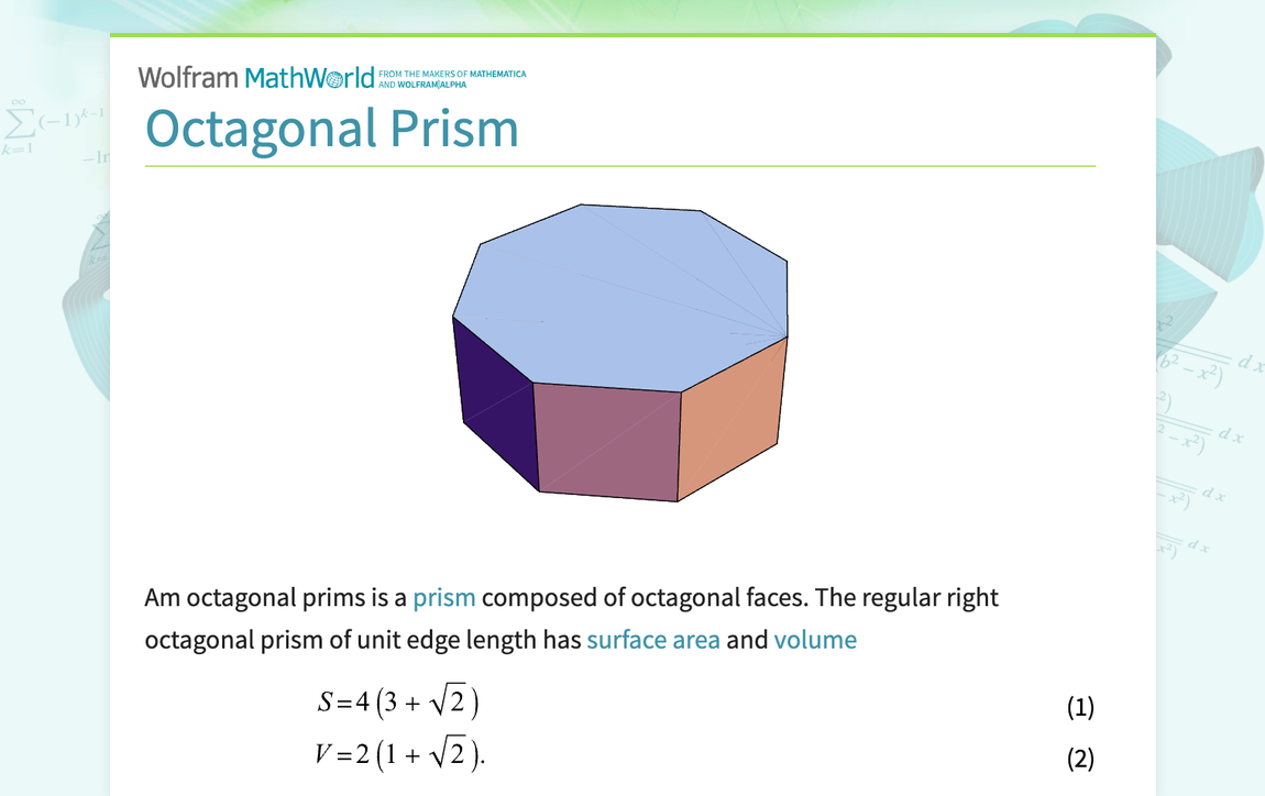 Octagonal Prism Surface Area Juice Bottle Design Octagonal Or