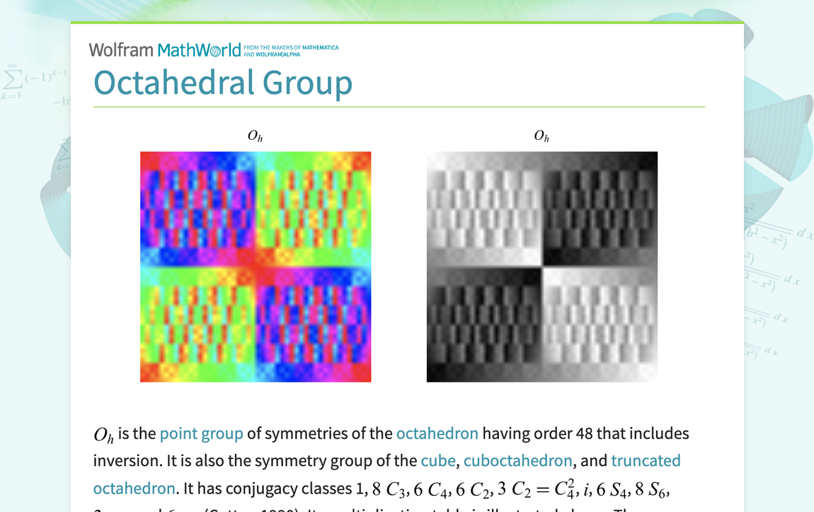Octahedral Group -- from Wolfram MathWorld