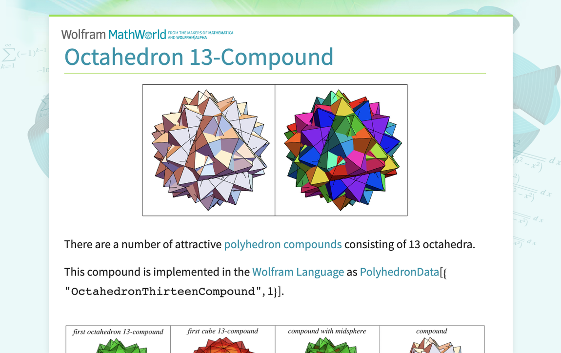 Octahedron 13-Compound -- from Wolfram MathWorld