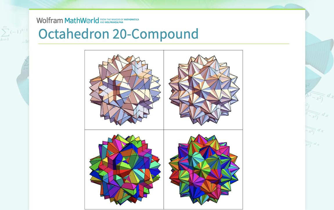 Octahedron 20-Compound -- from Wolfram MathWorld