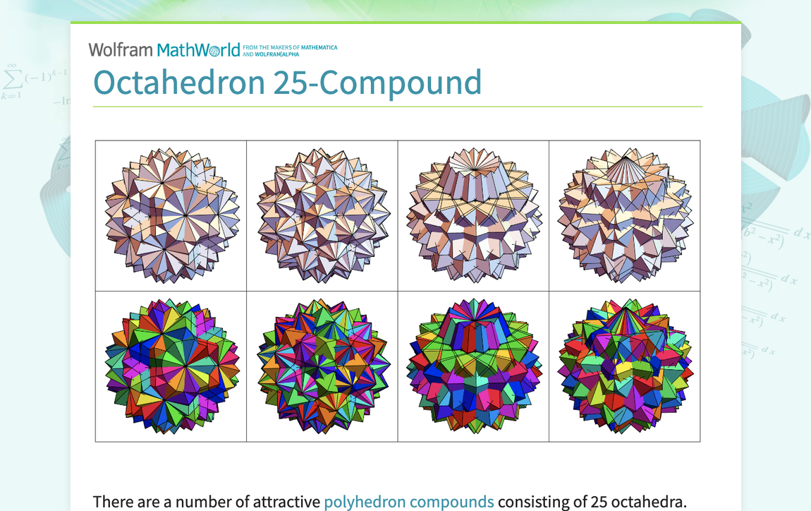Octahedron 25-Compound -- from Wolfram MathWorld