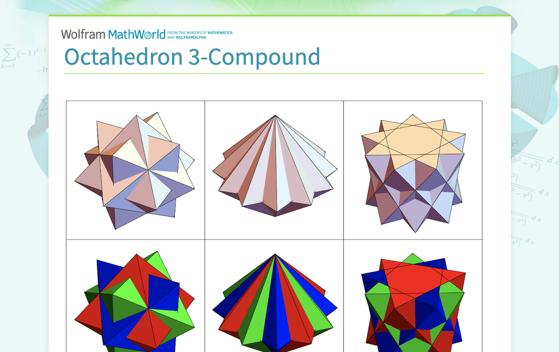 Octahedron 3-Compound -- from Wolfram MathWorld