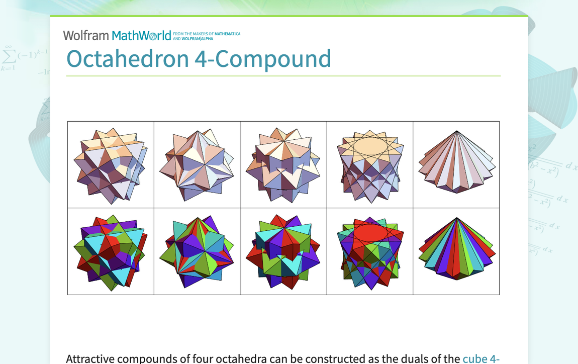 Octahedron 4-Compound -- from Wolfram MathWorld