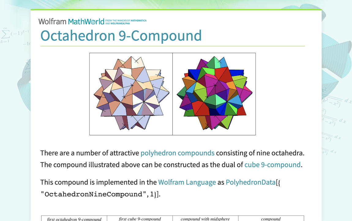 Octahedron 9-Compound -- from Wolfram MathWorld