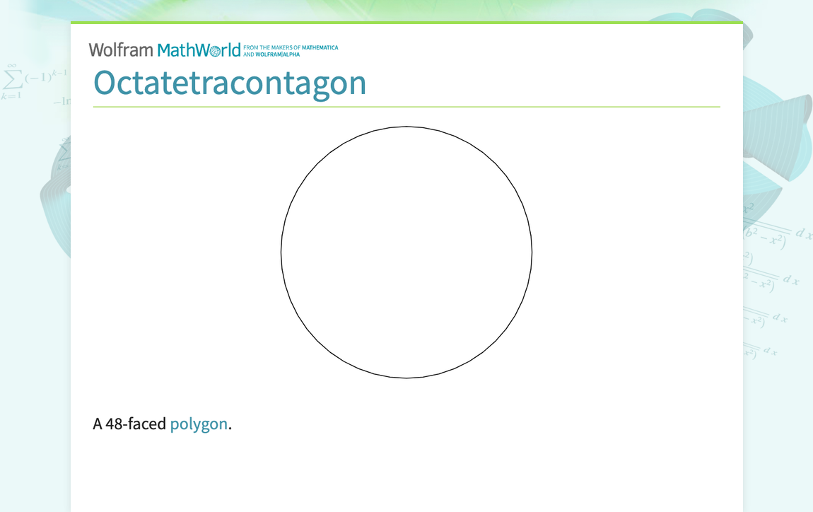 Octatetracontagon -- from Wolfram MathWorld
