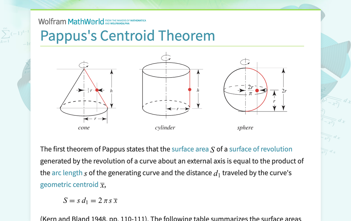 Centroid Theorem
