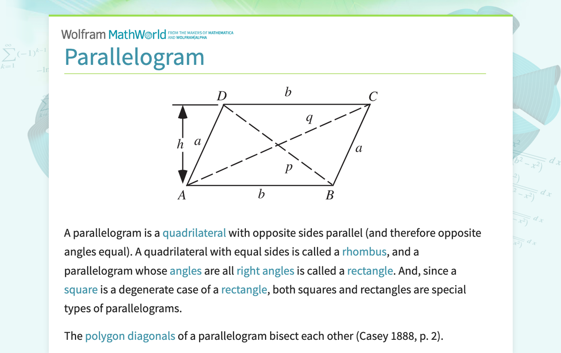 Types Of Parallelograms