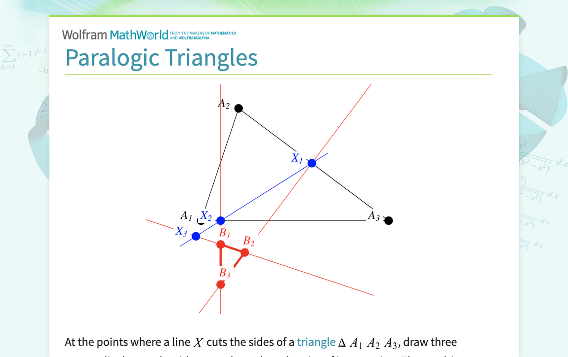 Paralogic Triangles -- from Wolfram MathWorld