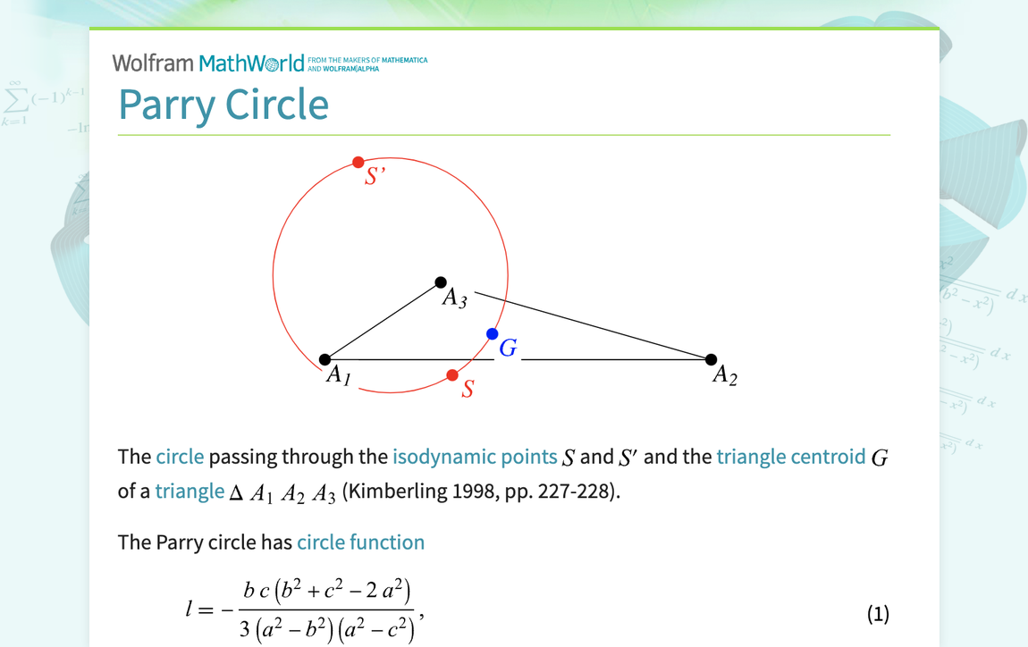 Parry Circle -- from Wolfram MathWorld