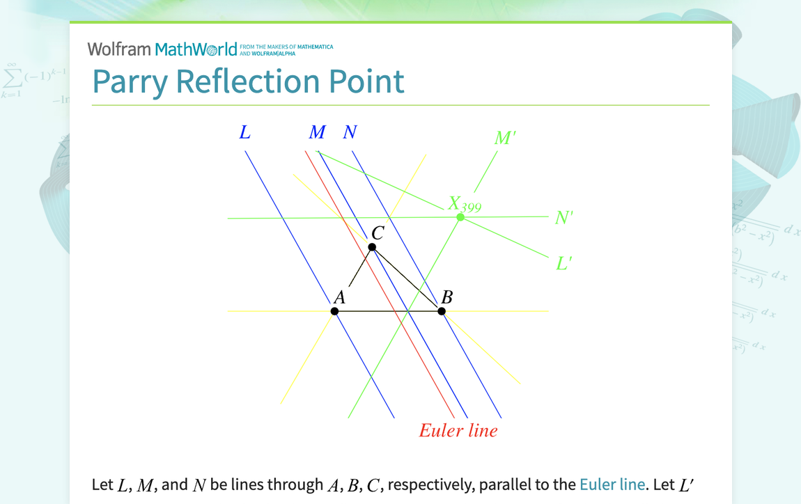 Parry Reflection Point -- from Wolfram MathWorld