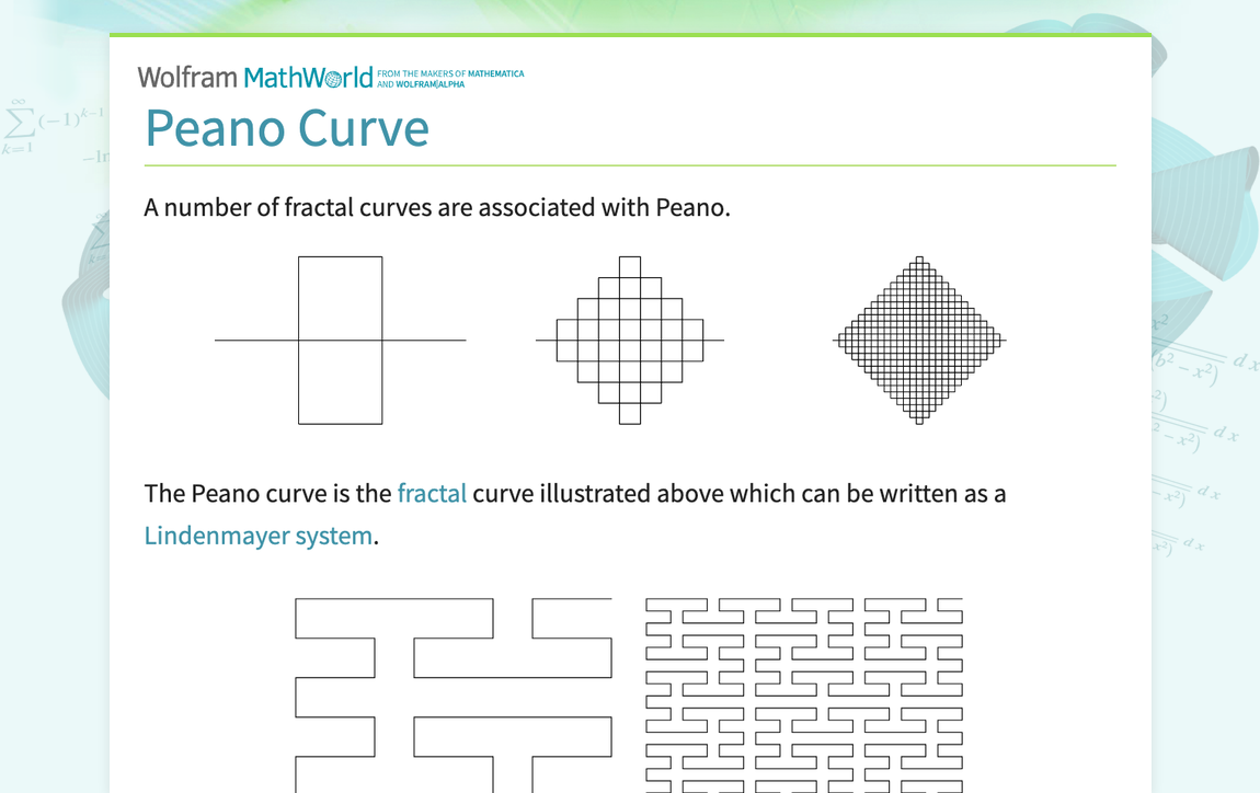 Peano Curve -- from Wolfram MathWorld