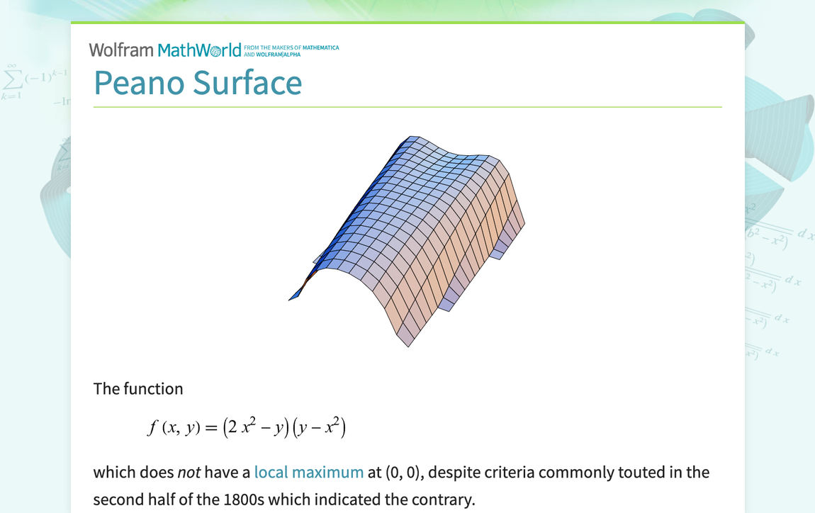 Peano Surface -- from Wolfram MathWorld