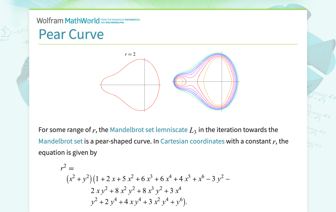 Pear Curve -- from Wolfram MathWorld