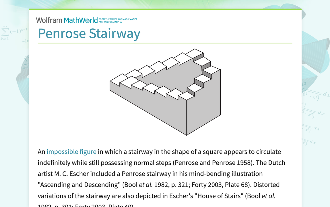 Penrose Stairway -- from Wolfram MathWorld