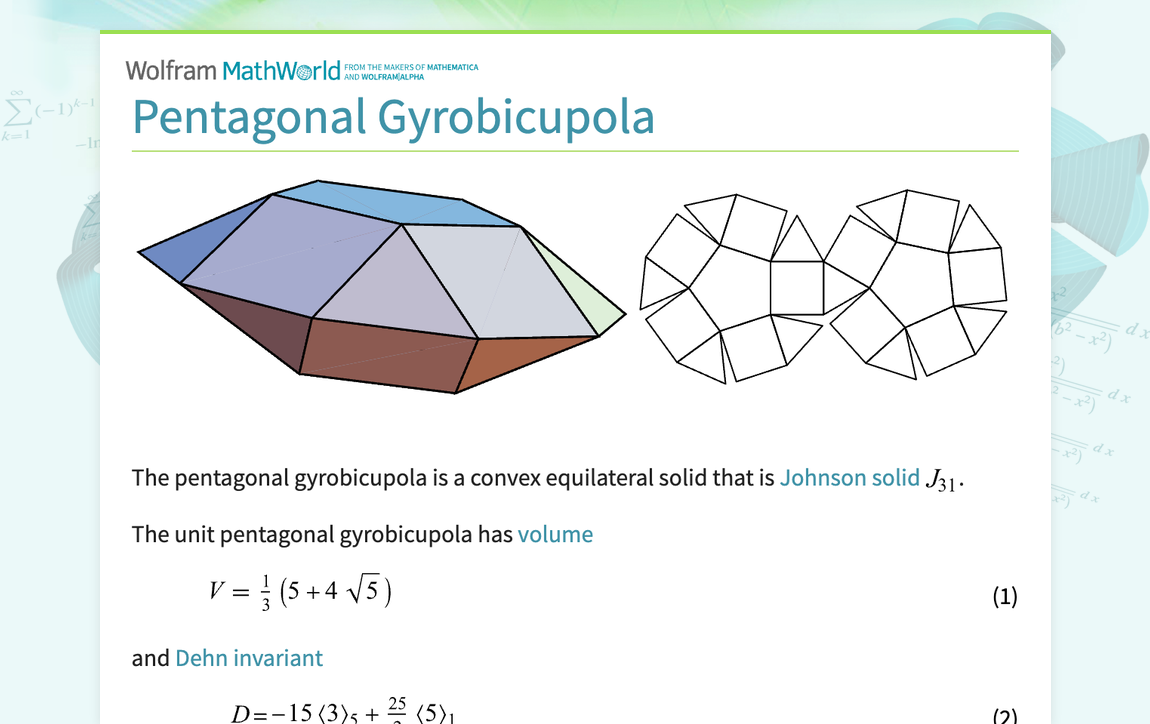 Pentagonal Gyrobicupola -- from Wolfram MathWorld