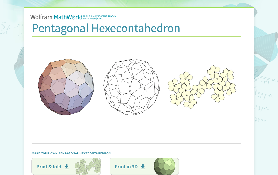 Pentagonal Hexecontahedron -- from Wolfram MathWorld