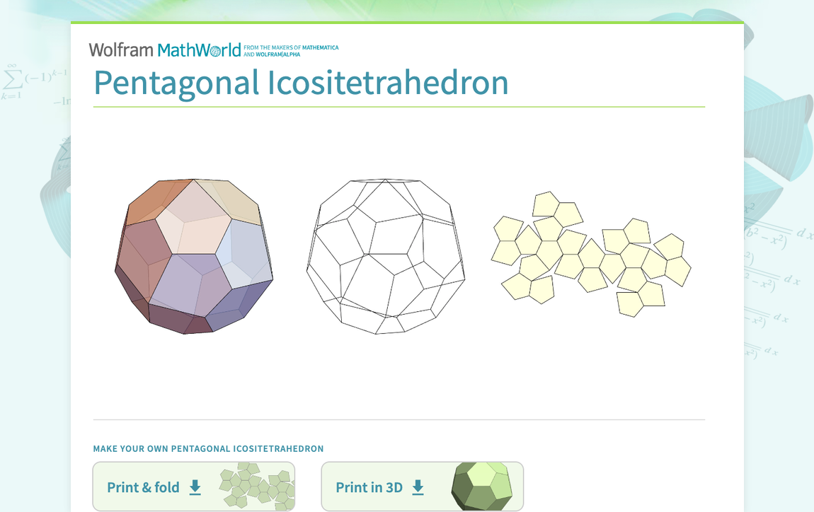 Pentagonal Icositetrahedron -- from Wolfram MathWorld