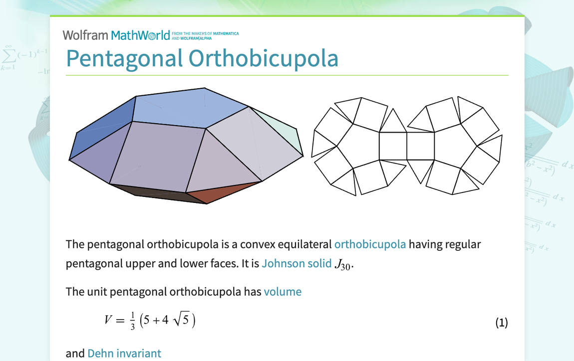 Pentagonal Orthobicupola -- from Wolfram MathWorld