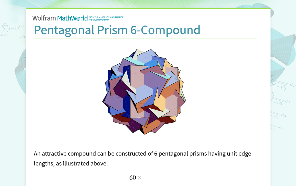 Pentagonal Prism 6-Compound -- from Wolfram MathWorld