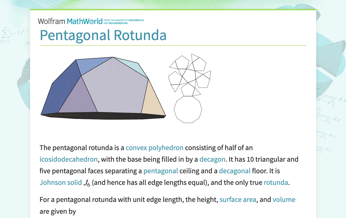 Pentagonal Rotunda -- from Wolfram MathWorld