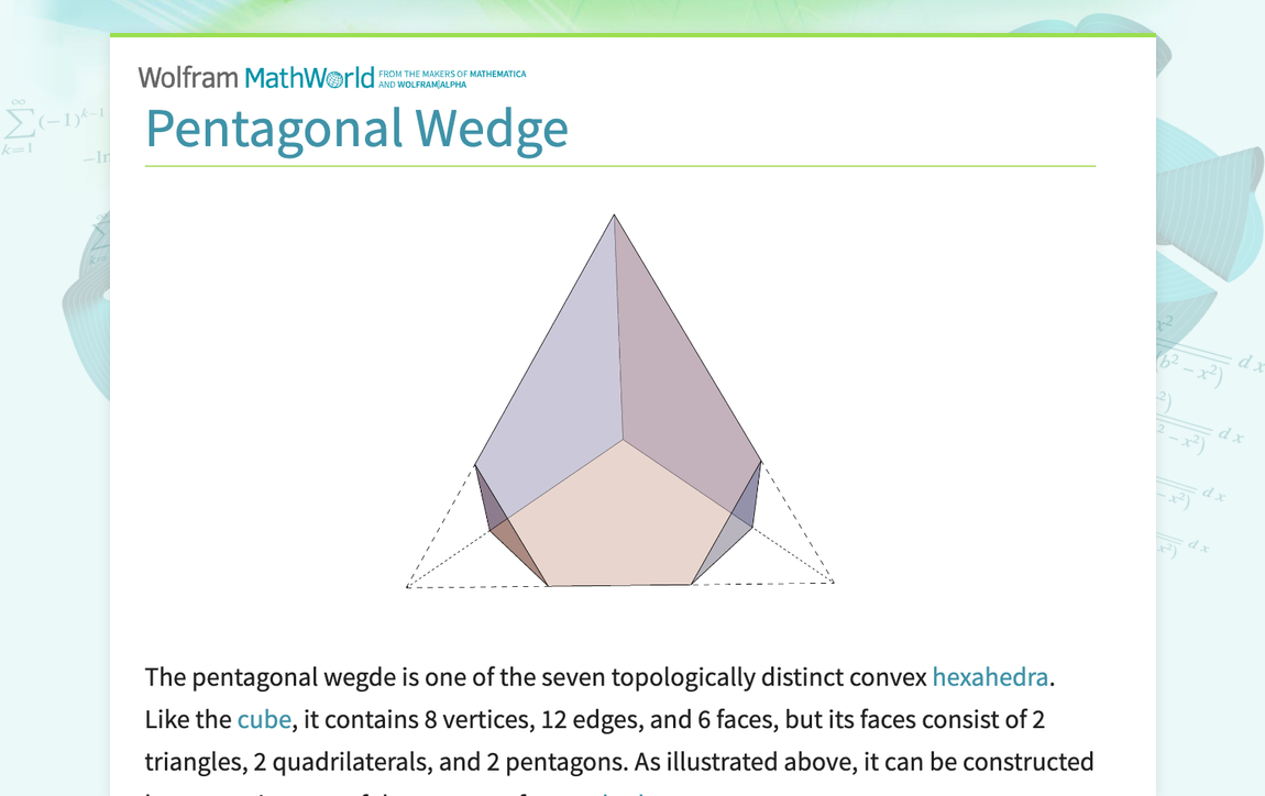 Pentagonal Wedge -- from Wolfram MathWorld