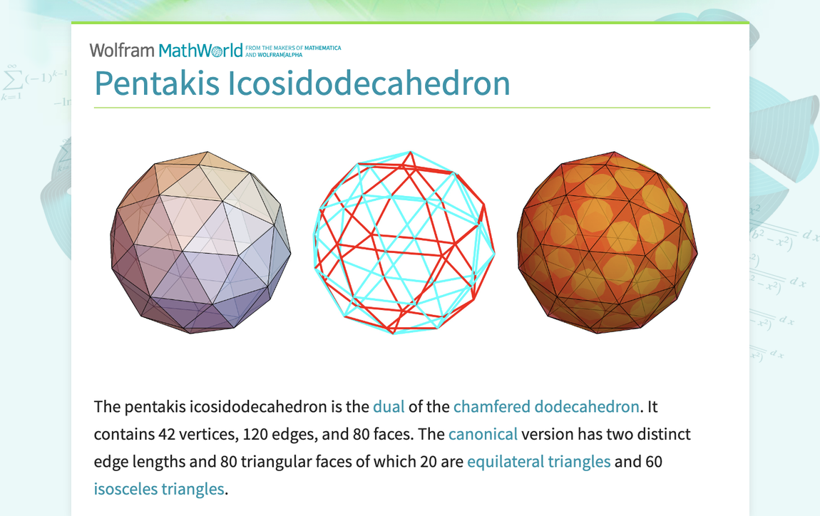 Pentakis Icosidodecahedron -- from Wolfram MathWorld